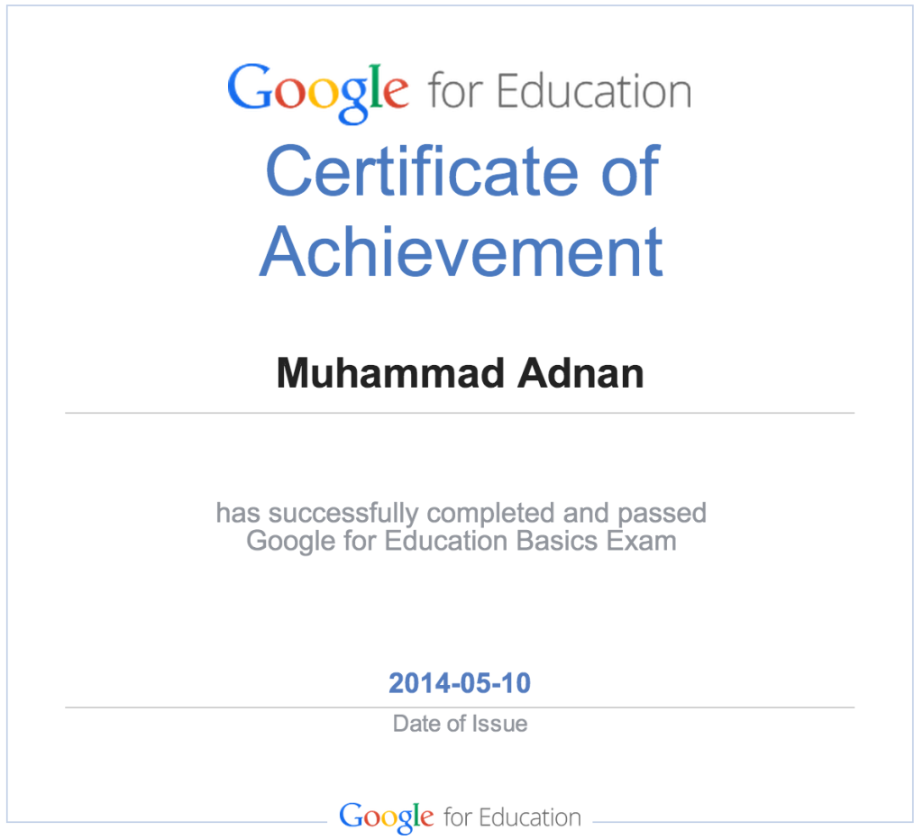 How to get certified "Google for Education Basics Exam" for FREE - adnan.pk